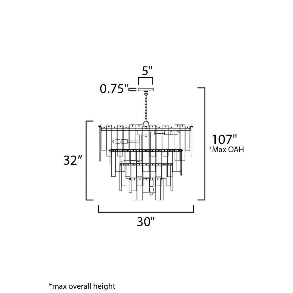 Warren 12 Light Pendant 32 Inch Tall and 30 Inch Wide by Maxim ...